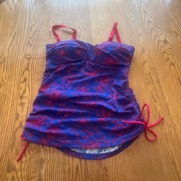 Boden | Swim | Boden Swim Suit Tankini Top Navy Blue Pink Size Euc ...
